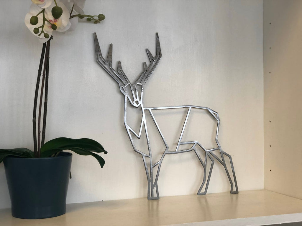 Geometric Buck Metal Wall Art Home Decor | Choose Your Size ...
