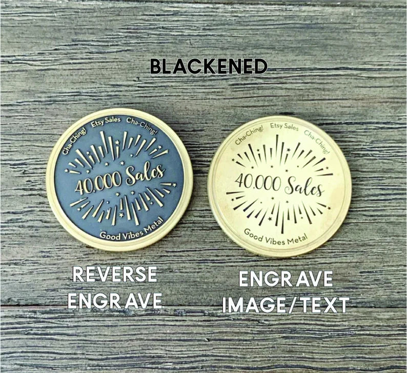 50mm Engraved Brass Challenge Coin – GoodVibesMetal
