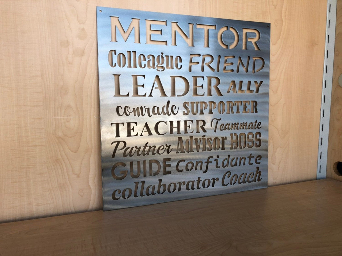 Mentor Teacher Inspirational Quote Metal Wall Art | Good Vibes Metal ...
